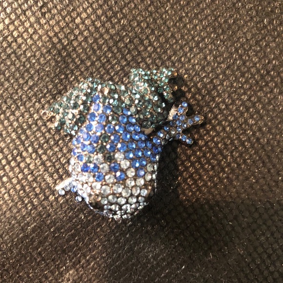 Lee Angel | Jewelry | Frog Lee Angel Rhinestone Tiny Glitzy Pin Cute ...